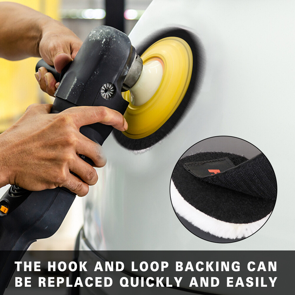 3/4/5/6/7 Inch Wool Buffing Pad Compounding Buff Pad Polish Wheel Hook ...