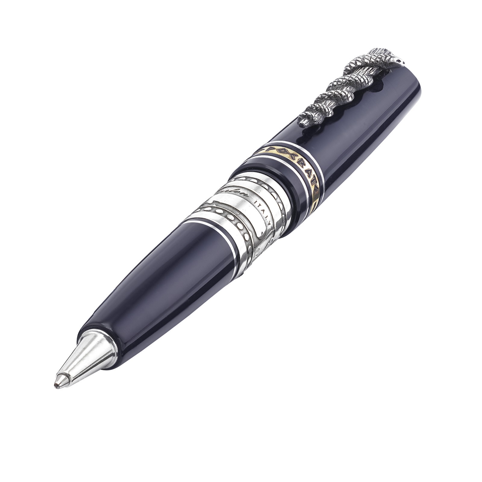 Marlen Ippocrate (Hippocrates) Ballpoint Pen Silver Rod of Asclepius # ...