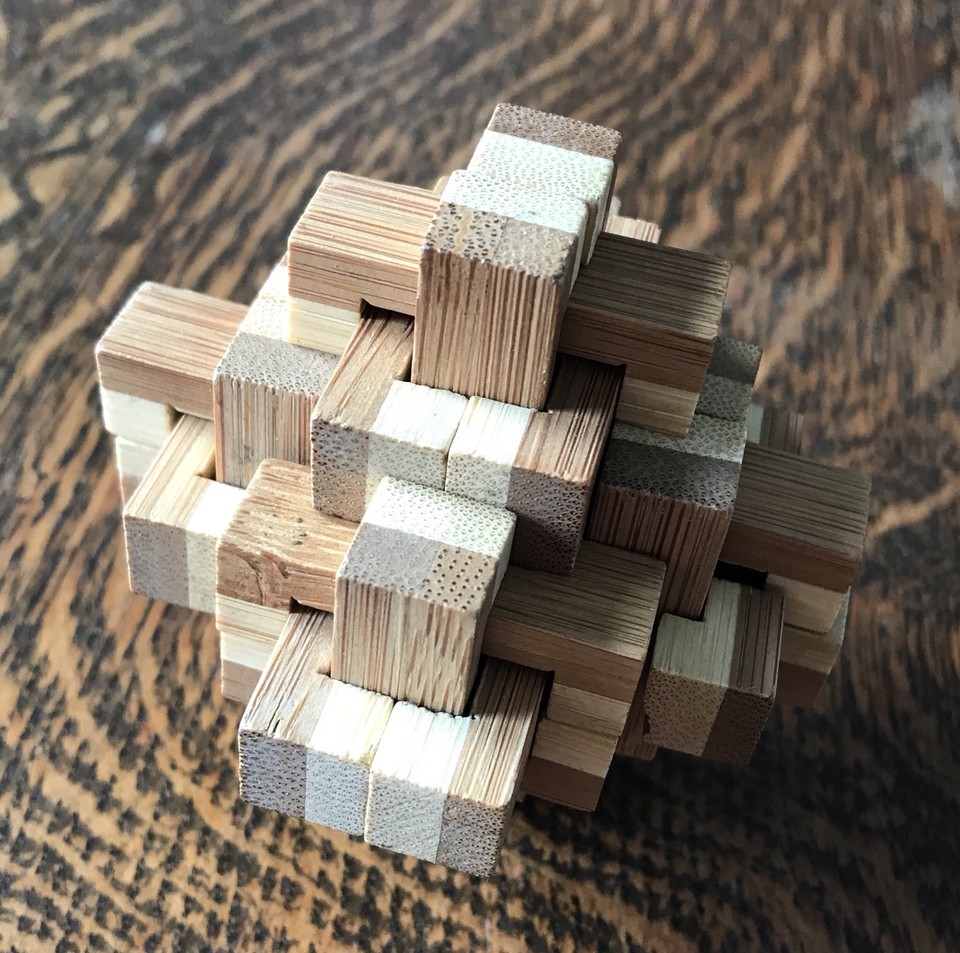 Bamboozle Tropical Teaser, bamboo wooden brain teaser puzzle | eBay UK