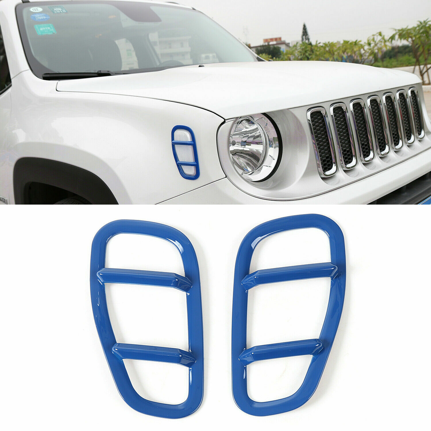 Side Signal Light Fender Cover Turn Light Cover Trim for Jeep Renegade ...