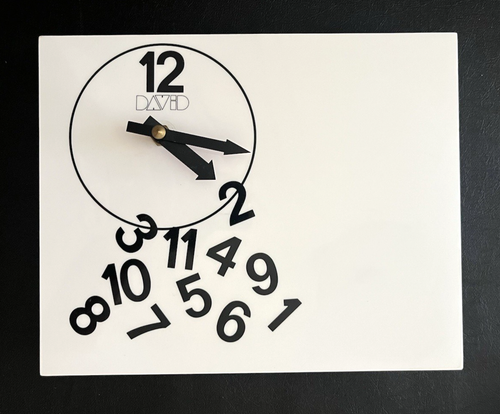 Vintage 1980s - David Davir Clock - Surreal Falling Numbers Design 10 ...