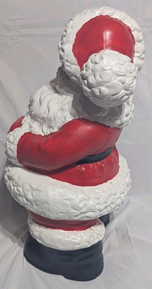 VINTAGE ATLANTIC MOLD SANTA CLAUS LARGE 20" TALL 50 Years Old Hand ...