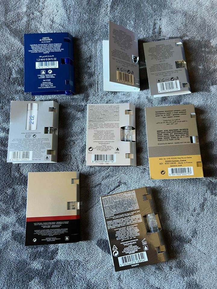 8 Men's Cologne Sample Vials Set Travel Lot New in Cards | eBay