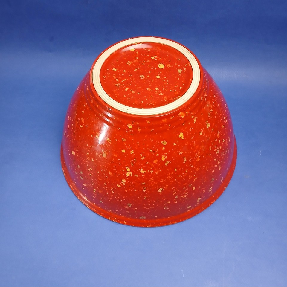 Rachel Ray Red Garbage Bowl Confetti Melamine Melmac Non-Slip Base | eBay