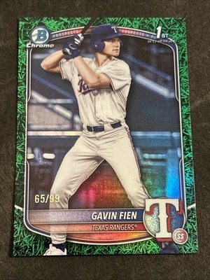 2025 Bowman Draft Gavin Fien #BDC-15 Green Grass /99 Texas Rangers | eBay