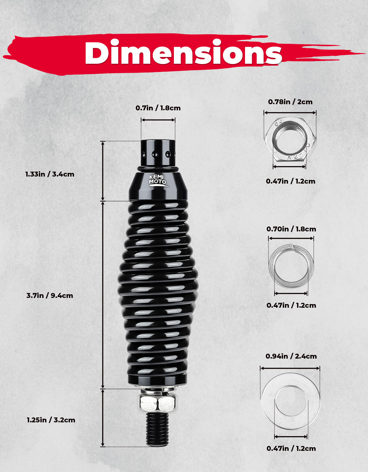 KEMIMOTO 2PC Flag Pole Mounts Quick Release LED Whip Light Spring Base ...