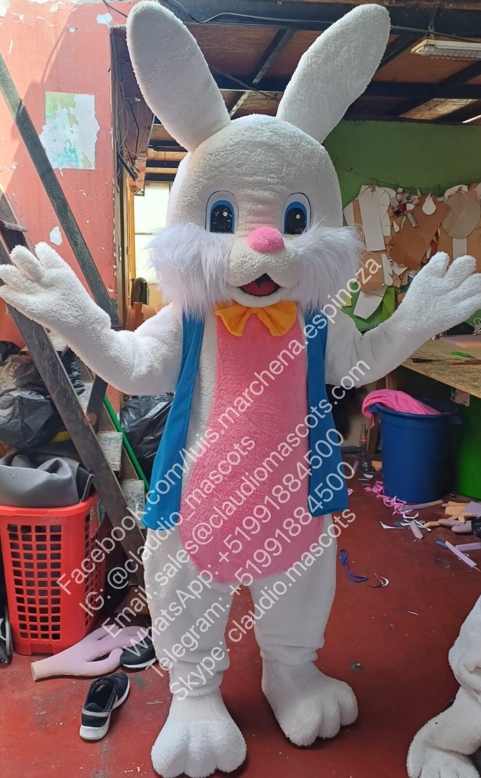 Easter Bunny Mascot Costume Mascotte cosplay botarga halloween Claudio ...