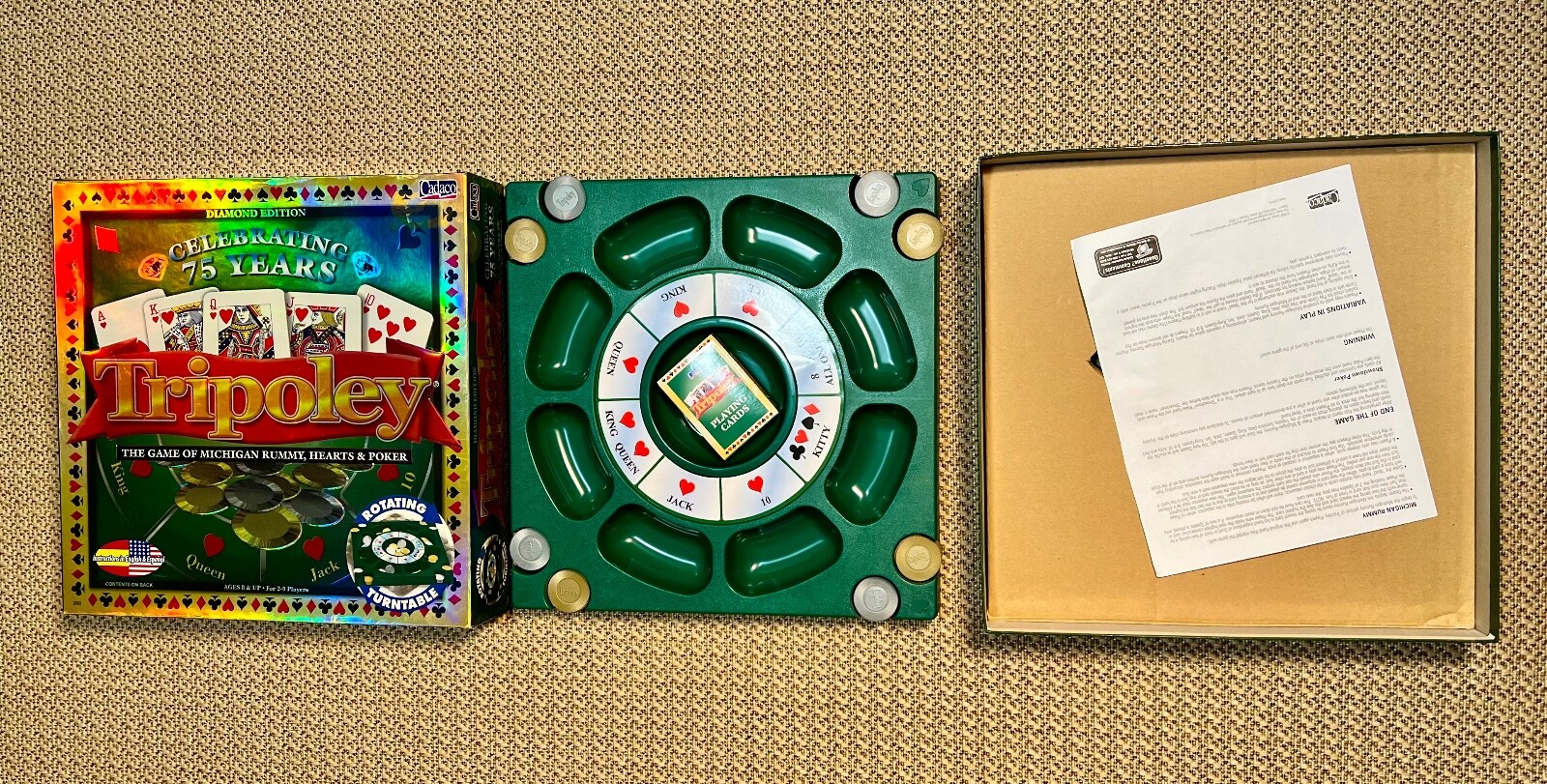 Diamond Edition 75th Anniversary Tripoley Rotating Turntable W/ Chips ...