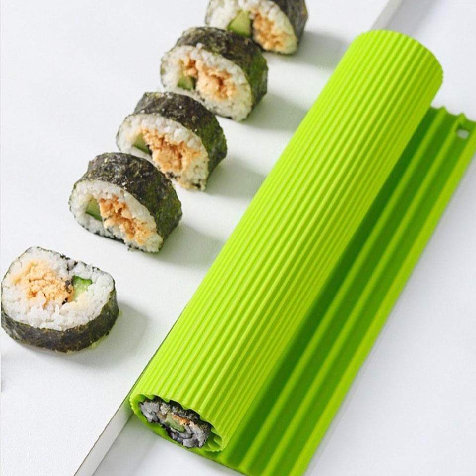 Silicone Sushi Rolling Mat - Complete Sushi Making Kit and Sushi Roller ...
