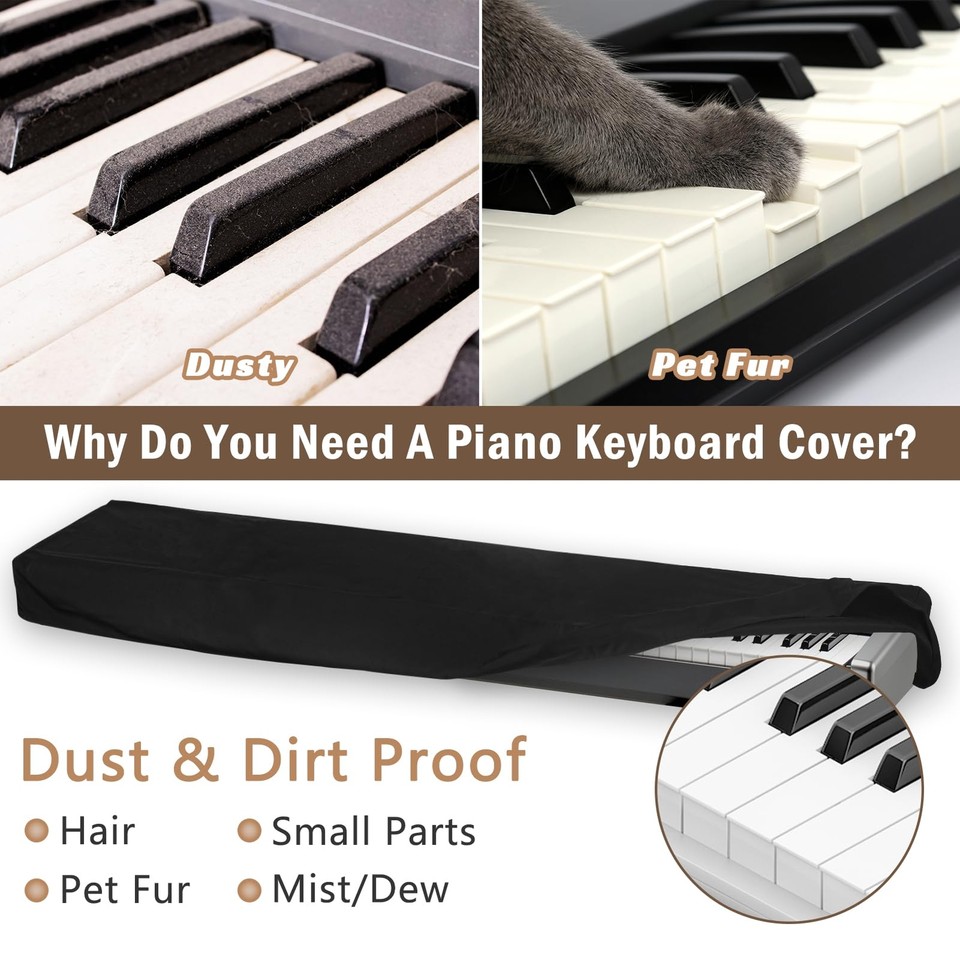 Piano Keyboard Dust Cover 88 Keys, Digital Electronic Piano Keyboard ...