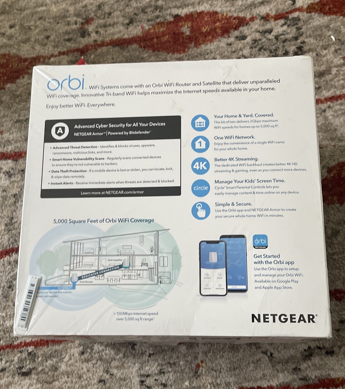 Netgear Orbi AC3000 Trri-Band Wireless Router - White, Pack of 2 (RBK50 ...