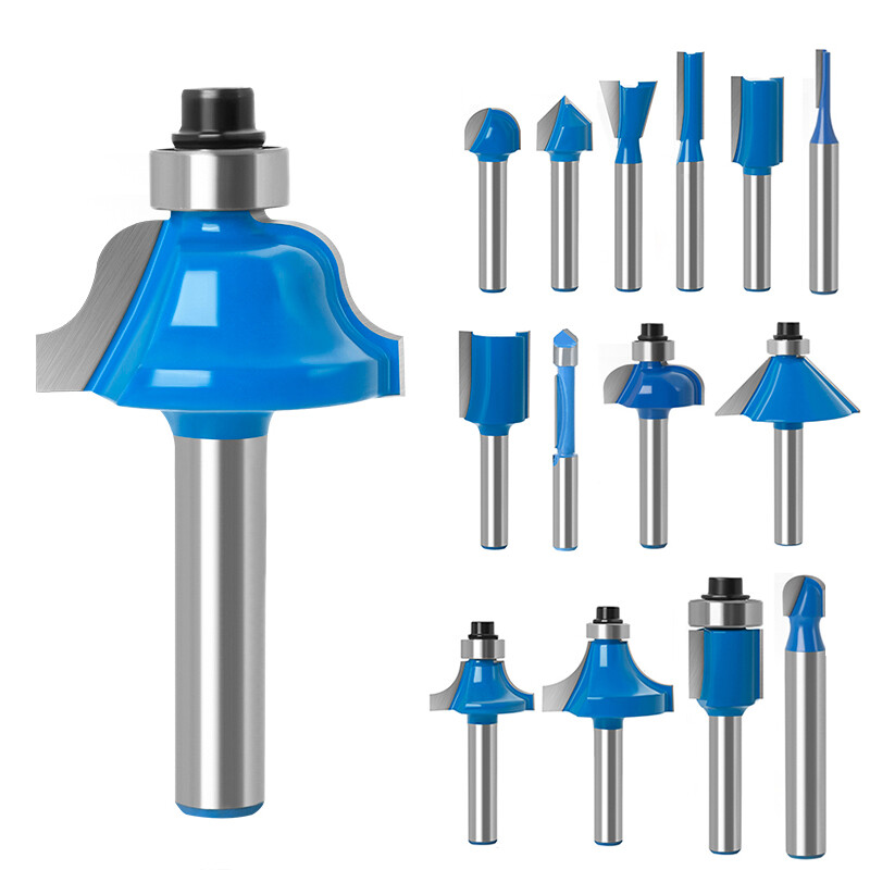 15Pcs Tungsten Carbide Router Bit 1/4" Shank Router Bit Set Wood ...