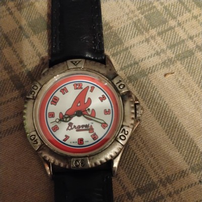 Atlanta Braves Men's Watch With Genuine Leather Band MLB 1998 needs ...