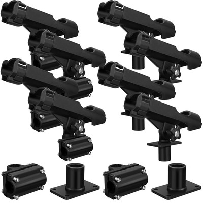 8 Pack Boat Fishing Rod Holders 360 Degree Adjustable Rod Holders Boat ...