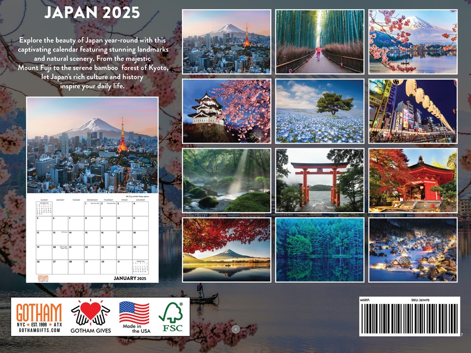 Japan Calendar 2025 Japanese Gifts Monthly Wall Calender 12 Month | eBay