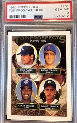 1993 Topps GOLD Mike Piazza #701 PSA 10 “GEM-MINT” Dodgers HOF ...