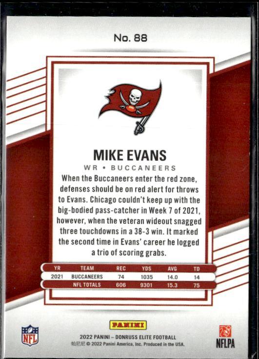 2022 Donruss Elite #88 Mike Evans Green | eBay