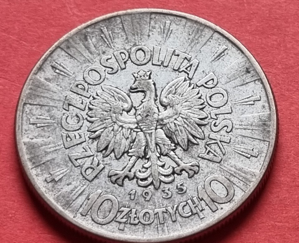 MONETA ARGENTO POLISH COIN II^ REPUBBLICA POLONIA COIN POLSKA 10 ...