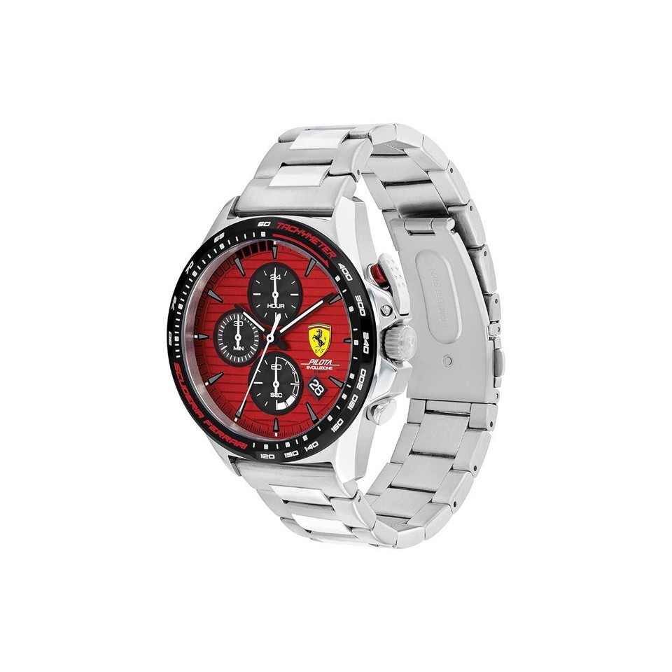 Scuderia Ferrari Pilota Evo Stainless Steel Chronograph Men's Watch ...