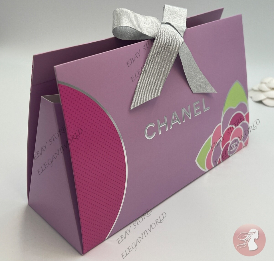 CHANEL Origami Signature GIFT BOX w/ Ribbon & Tissue 8.75" x 5.5" x 3 ...