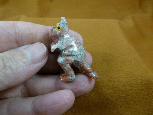 (Y-KAN-28) KANGAROO SOAPSTONE stone carving ROO figurine GEMSTONE love ...