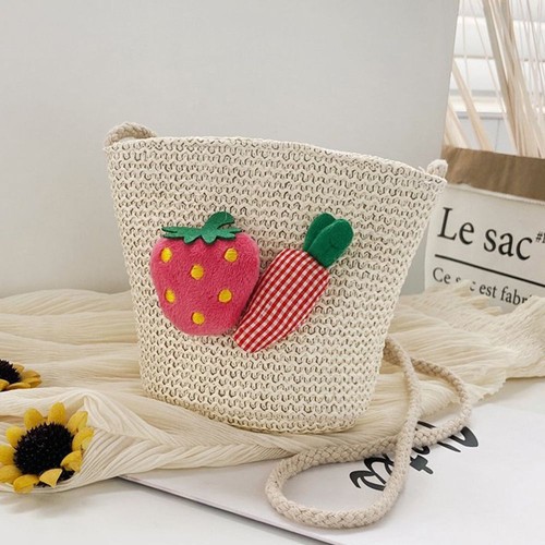 Daisy Flower Keys Coin Purse Straw Messenger Bag Handbag Handmade ...