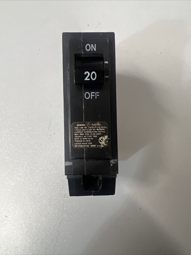 GE THQB120 BOLT-ON CIRCUIT BREAKER, 120/240-VOLT, 1-POLE, 20-AMP, TYPE ...