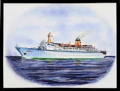 Original Art Work ... ss DORIC ...Home Lines... cruise ship | eBay
