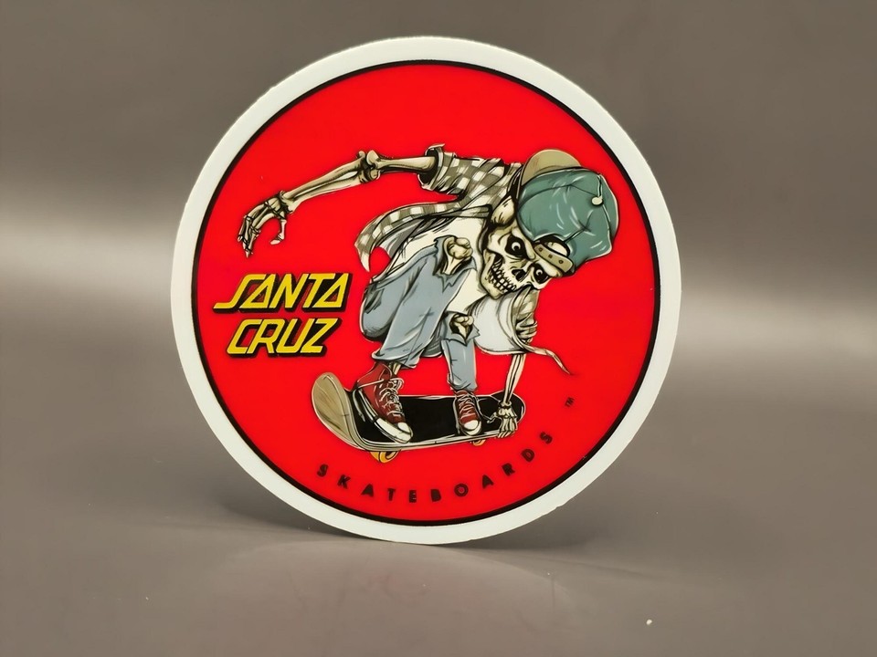 Santa Cruz Inspired Stickers Skateboard Surf Wave Beach California ...