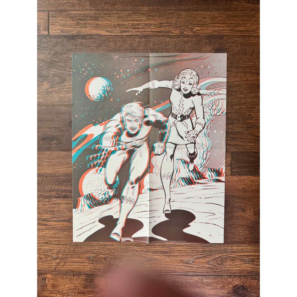 Vintage 1970s Dynamite Magazine Insert 3D Poster - Dynamite Duo - Super ...