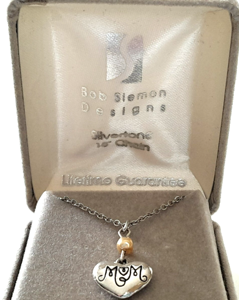 Vintage 1980's Bob Siemon 18" Silver Tone 'MOM' Proverbs 31 Necklace in ...