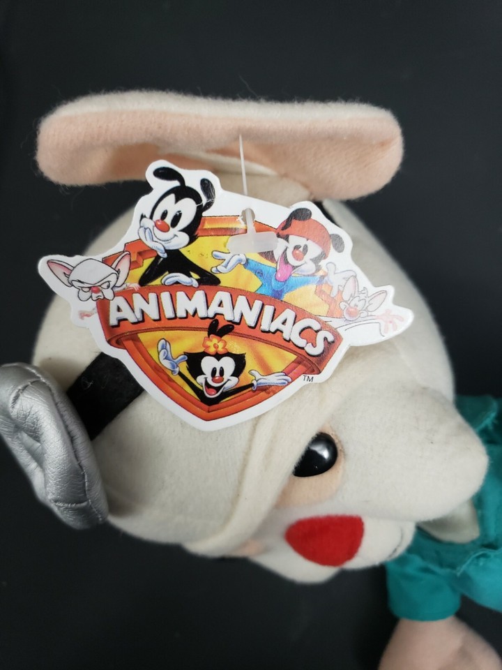 Warner Bros ANIMANIACS Pinky and the BRAIN Acme Lab PLUSH DOLL 1997 ...