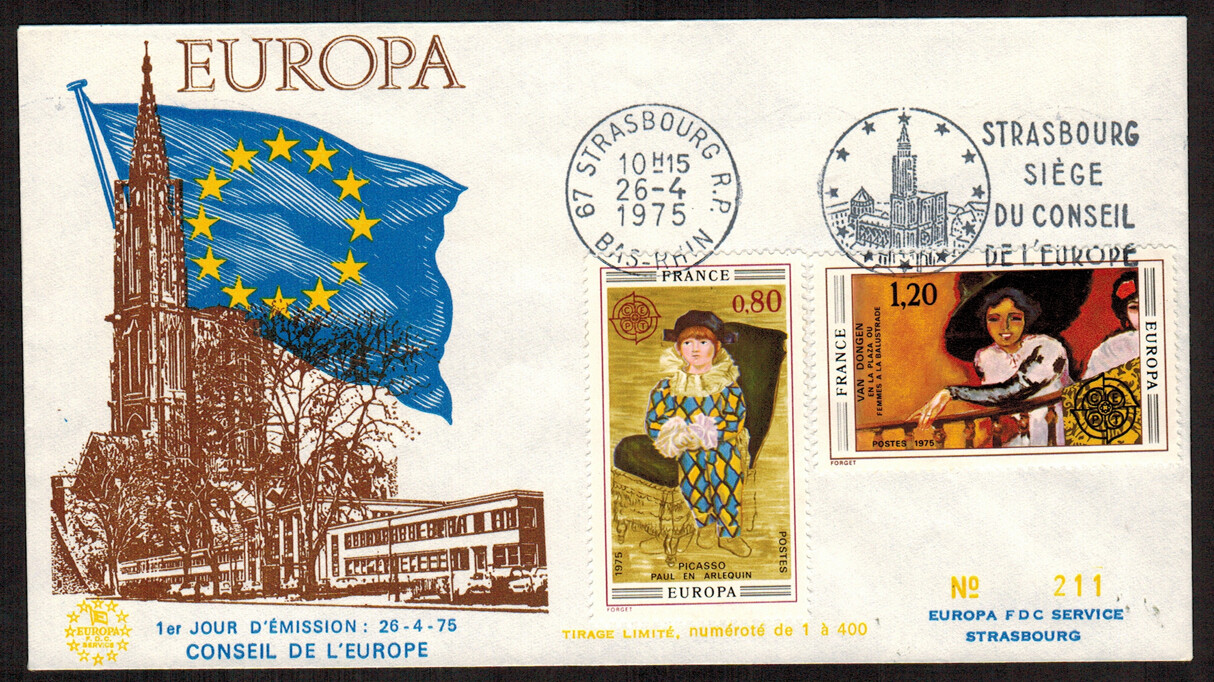 France Envelopes First Day FDC Yvert 1840/1841 - Europe 1975 Council Of ...