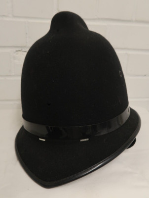EX Military Police Bobby Helmet, Size 61cm Hat Black Genuine Issue Army ...