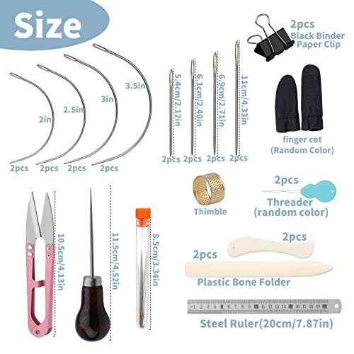 33 Pcs Bookbinding Kits 4 Pcs Bone Folder Paper Creaser Paper Folding ...