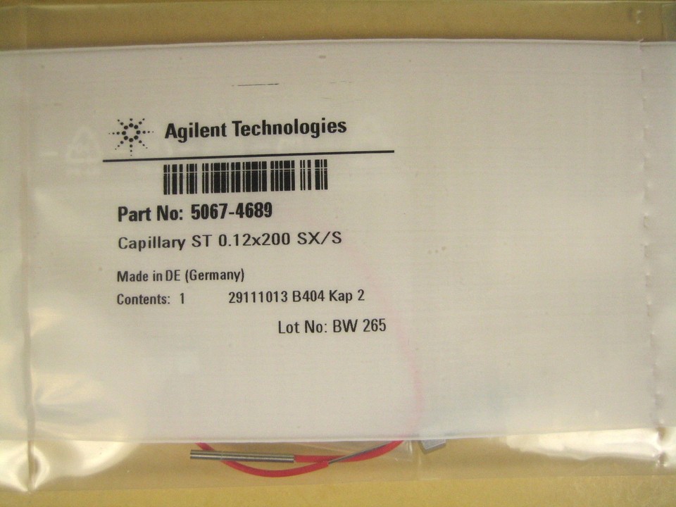 Agilent Technologies 5067-4689 Capillary ST 0.12x200 SX/S | eBay