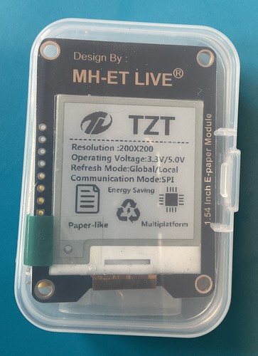 MH-ET Live 1.54" e-Paper SPI I2C Module Arduino Wemos Proto loT Dev Kit ...