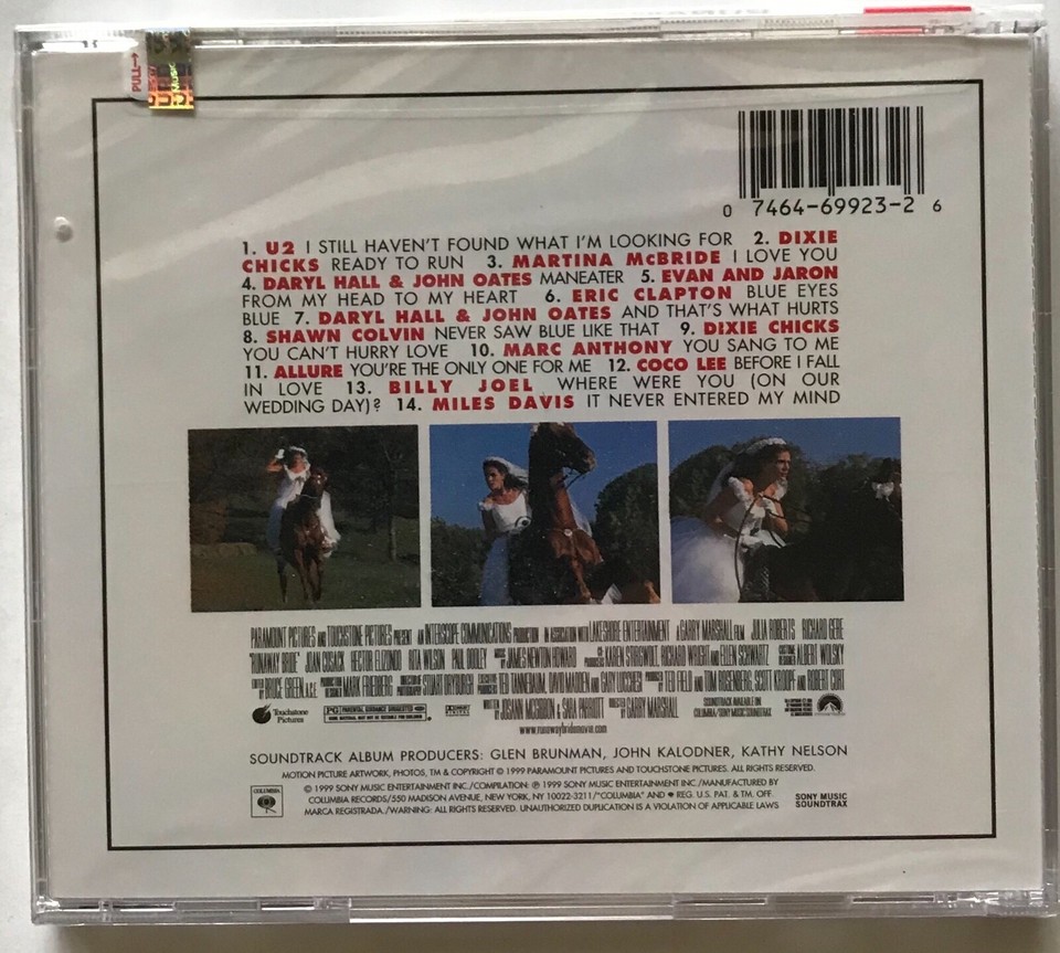 Runaway Bride - Movie Soundtrack - 1999 - CD SEALED w/ Hype Sticker | eBay
