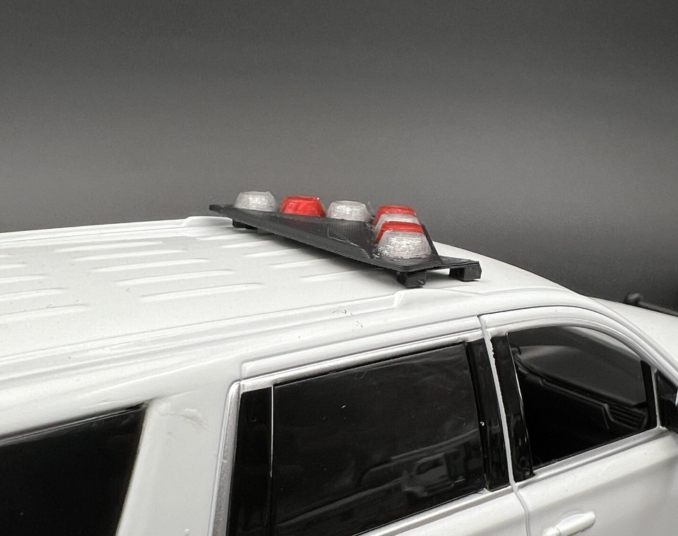 1/24 25 27 LED Ready NYPD Red Federal Signal Vision SLR Lightbar Police ...
