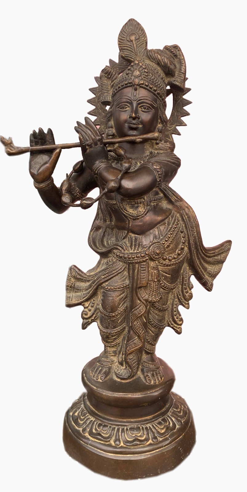 Metal Decorative Krishna Idol | krishna Statue Flute Playing Krishna ...