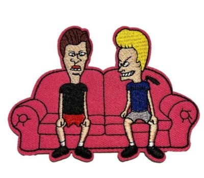 Beavis and Butthead On Couch Cartoon Characters 4 Inch Wide Iron on ...