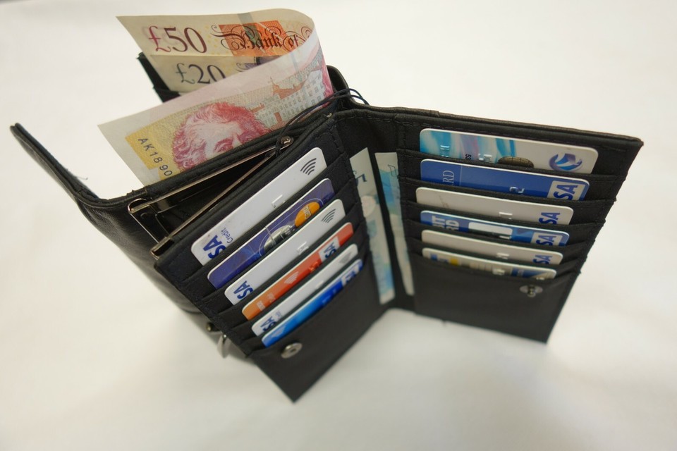 Ladies Leather Purse Wallet Black Extra Large Size | eBay UK