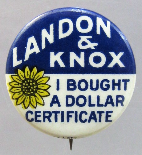 1936 LANDON & KNOX I BOUGHT A DOLLAR CERTIFICATE! pinback button + | eBay