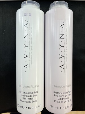 Avyna Shampoo Platino & Maschera platino/ silk protein 16.91fl Oz each ...