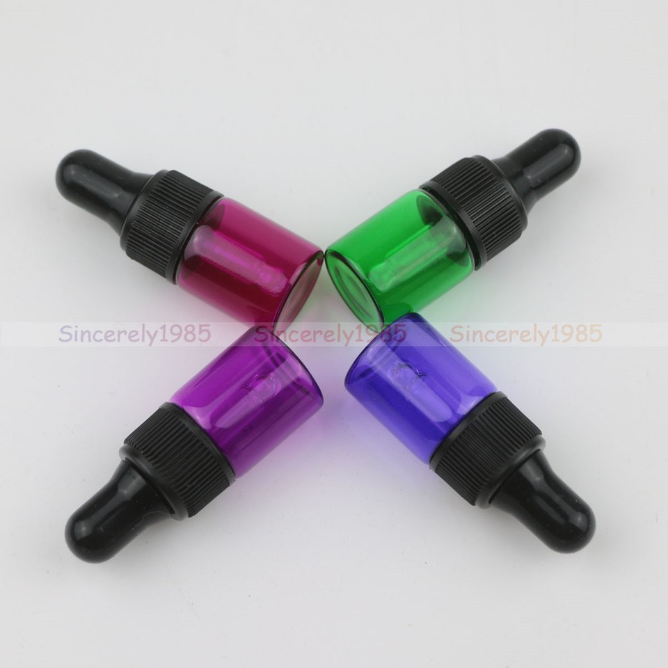 1/2/3/5ml Glass Dropper Bottle Ear Eye Drop Pipette Essential Oils ...