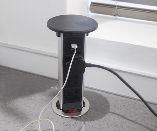 Pull Up Pop-Up Kitchen Worktop Power Dock With QI Wireless Charger ...