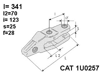 Caterpillar 1U0257 Lip Assembly Adapter Tooth 1U3252 set of 3pcs. | eBay
