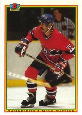 #43 Mike McPhee - Montreal Canadiens - 1990-91 Bowman Hockey | eBay