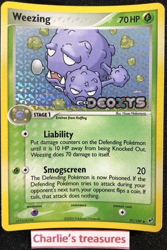 Carte Pokemon - Weezing Reverse - Ex Deoxys - 51/107 - US - NM Curved ...
