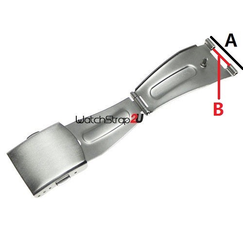 Double Button Stainless Steel Fold over Buckle Clasp for Watch Band ...